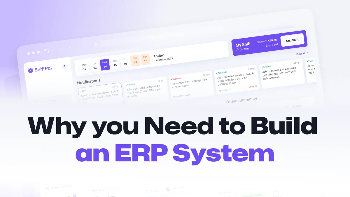 Why now is the best time to build an ERP system